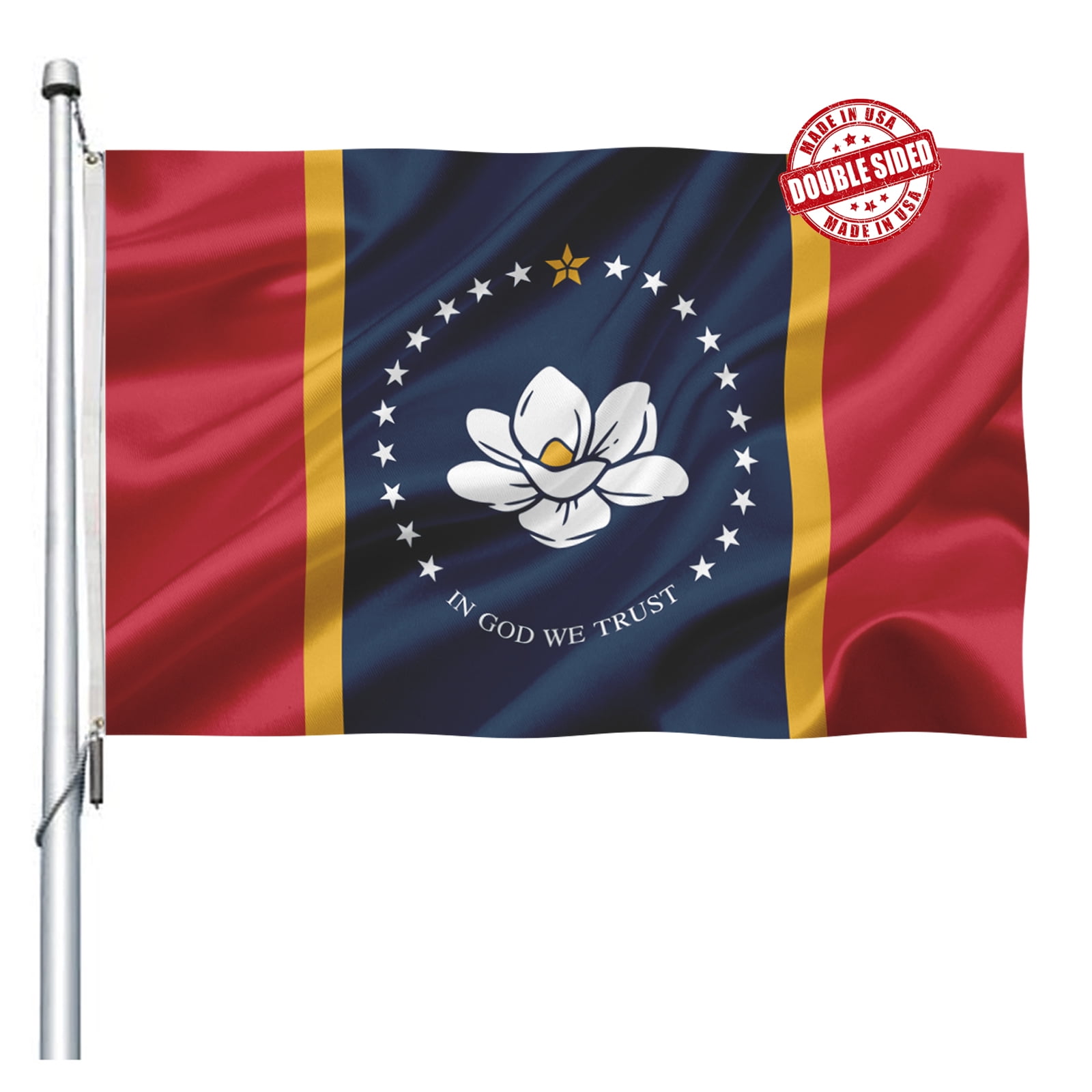 Double Sided New Mississippi Republic Sates Flag 3x5 FT Outdoor- UV ...