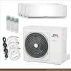 3 Zone Mini Split 9000 12000 18000 Ductless Air Conditioner Pre-Charged ...