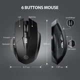 INPHIC F1 2.4G Wireless Mouse Rechargeable 500mAh Ergonomic Silent ...