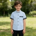 Big T-Shirts For Boys Short Sleeve Casual Button Down For Kids ...