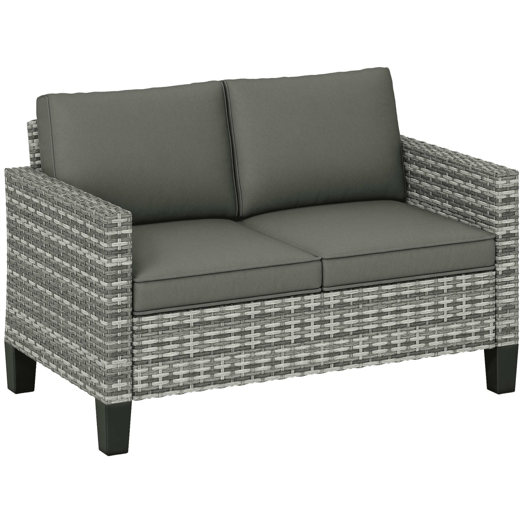 Click here for Outsunny 2 Seater Patio Sofa  Rattan Outdoor Couch... prices