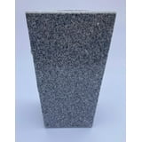 Upstate Stone Works Granite Vase Tapered (5"x4"x9") Gray Cemetery Grave ...