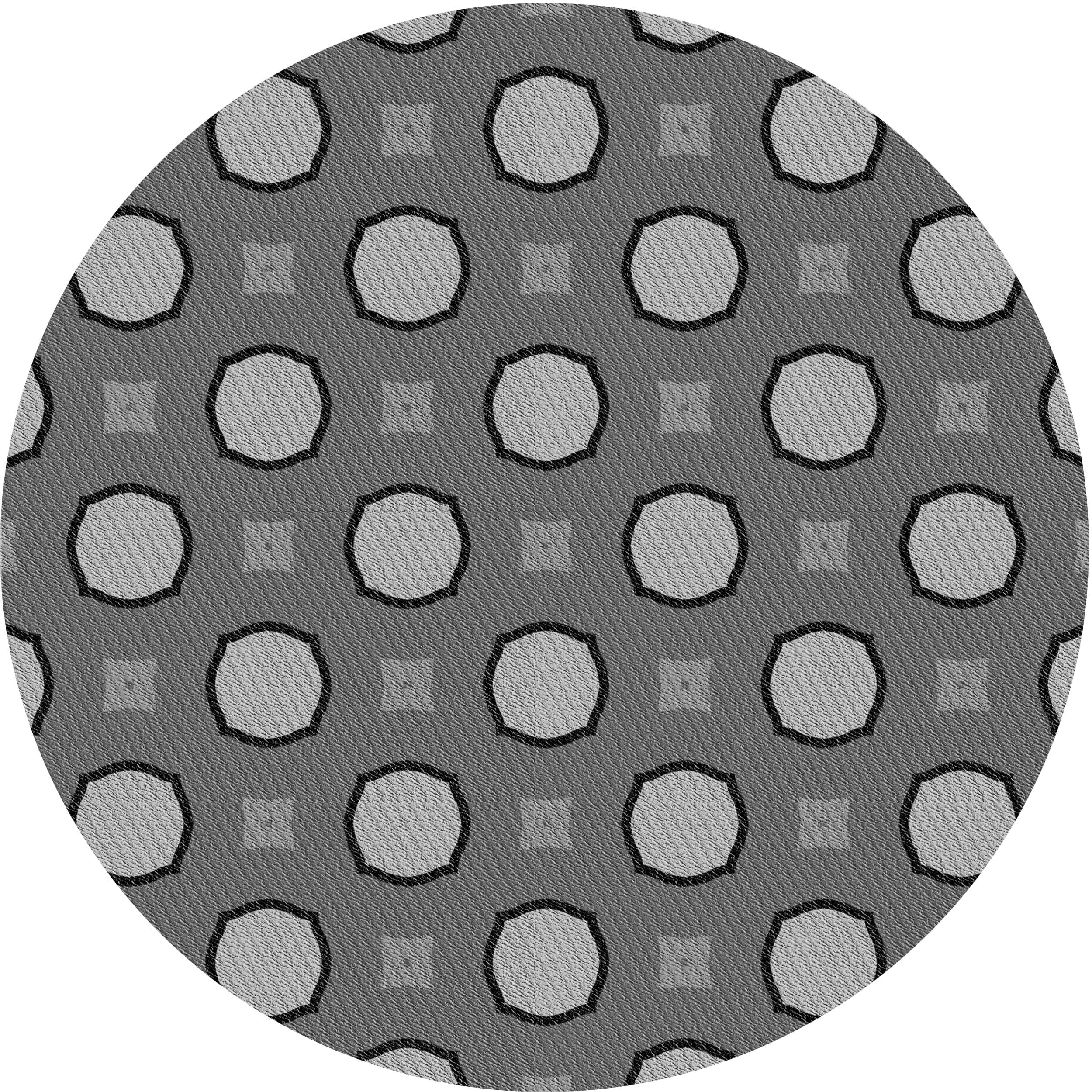 Ahgly Company Indoor Round Patterned Gray Wolf Gray Area Rugs, 5' Round ...