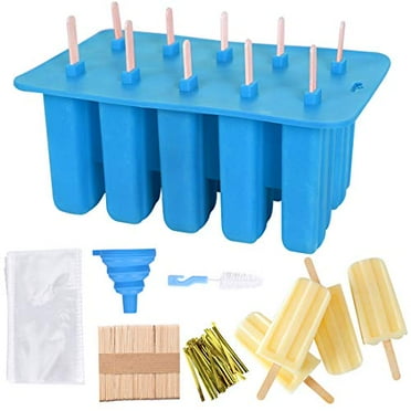 American Ice Pop Maker - DIY Popsicle Mould Kit, 10 BPA Free Molds, 50 ...