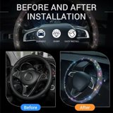TONAIN Crystal Bling Rhinestone Car Steering Wheel Cover Universal fit ...