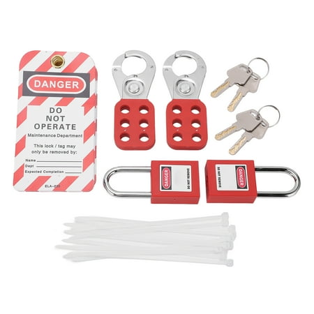 Electrical Loto Kit, High Strength Portable Red Lockout Tagout Kit with ...