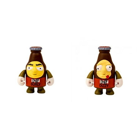 Kidrobot The Simpsons Duff Beer Set Dizzy & Surly Pair 3" Vinyl Mini ...