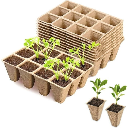 Growing Pots, 10 Pieces Peat Pots Biodegradable Seedling Pot ...