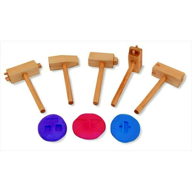 Creativity Street 085815 Wood Clay Hammer Set With Masonite Board, Set ...
