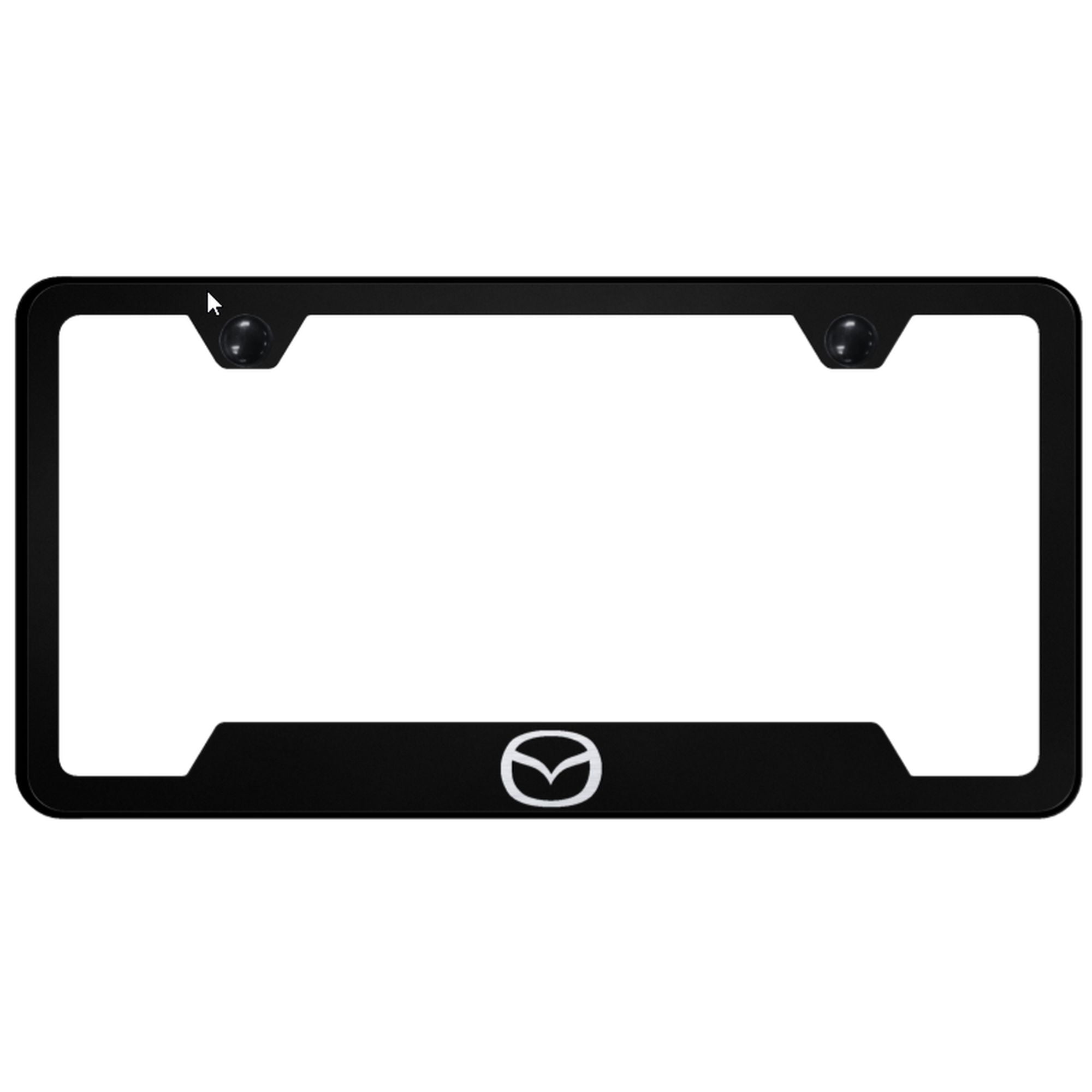 Mazda Laser Etched Logo Cut-Out License Plate Frame (Black) - Walmart.com