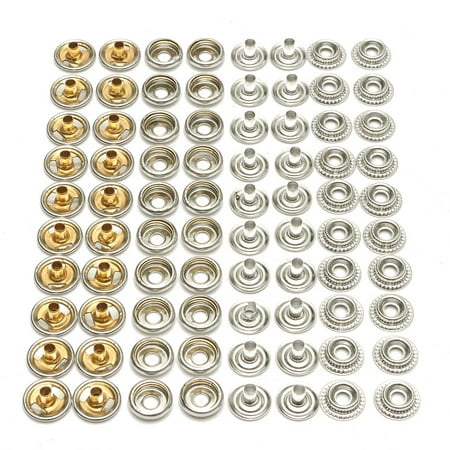 80 pcs Stainless Steel Snap Set Marine Grade Snap Fastener Stud Cap ...