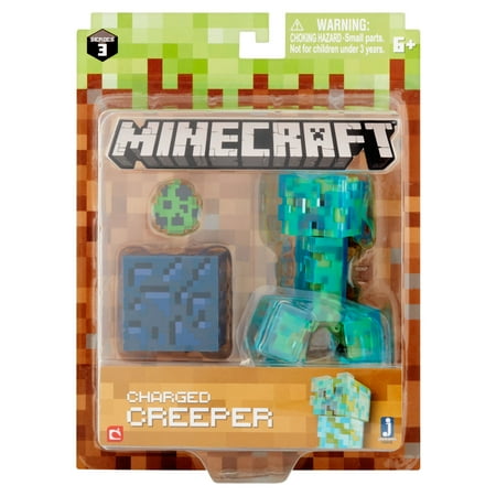 Jazwares Minecraft Series 3 Charged Creeper Figure 6+ - Walmart.com