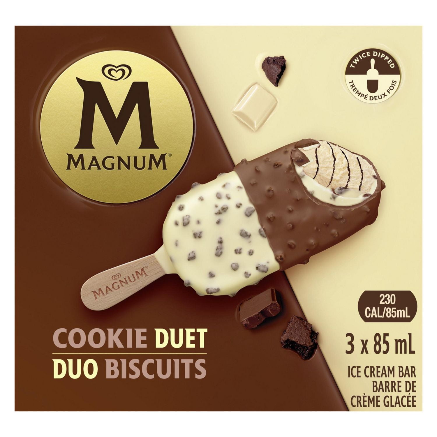 Click here for Magnum Cookie Duet Ice Cream Bar 85mlx3 prices