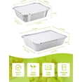 110 Pack Disposable Aluminum Foil Pans with Cardboard Lids - 55 Pack ...