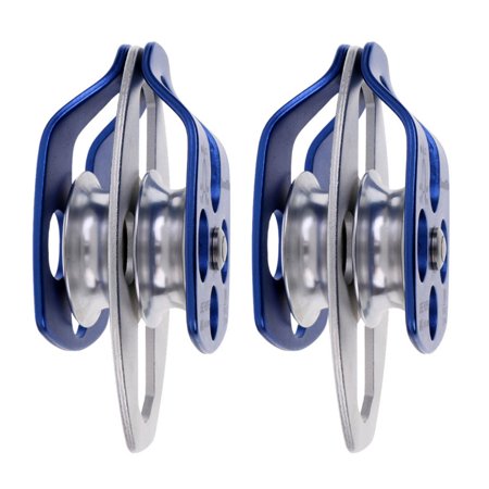 Goriertaly 2 Pieces Climbing Dual Side Pulley with Swivel Plate Heavy ...