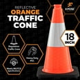 Xpose Safety 18 Inch Orange Traffic Cones with 6" Collar, Multipurpose ...