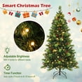 Costway 6FT Easy Setup Pre-Lit Artificial Christmas Tree with 9 ...