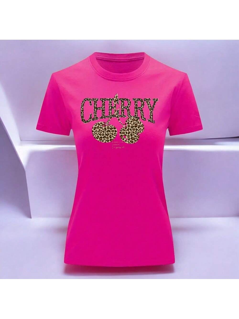 Playera Blusa Cherry Cerezas Animal Print Color Fucsia Talla Chica Marca Emil SaEs | Bodega ...