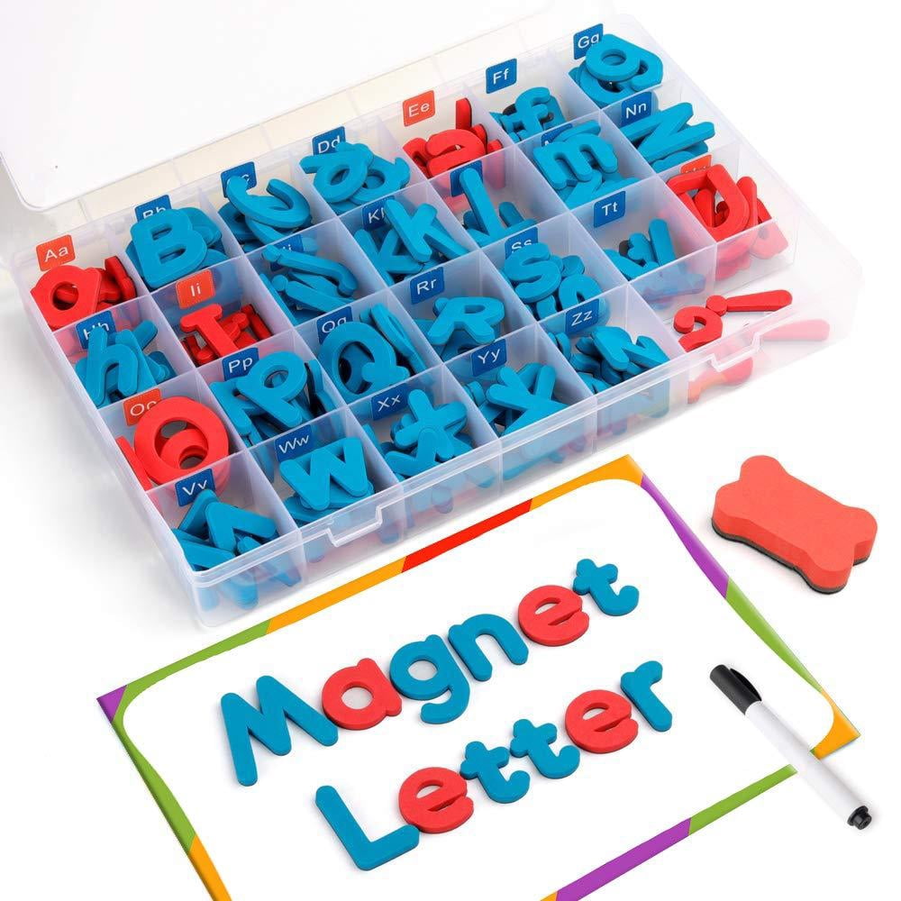 Coogam Magnetic Letters 208 Pcs With Magnetic Board And Storage Box Coogam Magnetic Letters 208 Pcs With Magnetic Board And Storage Box