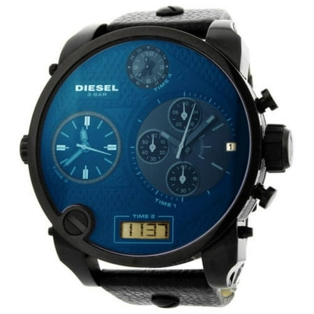 Diesel DZ7127 SBA 57MM Men's Chronograph Iridescent Dial 4 Time Zones ...