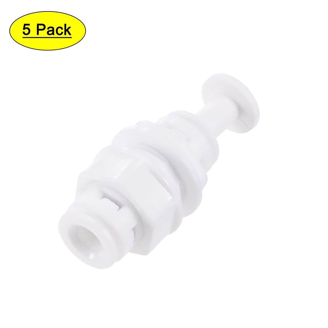 Uxcell 1/4" to 1/4" Straight Connect Fittings Quick Union Bulkhead ...