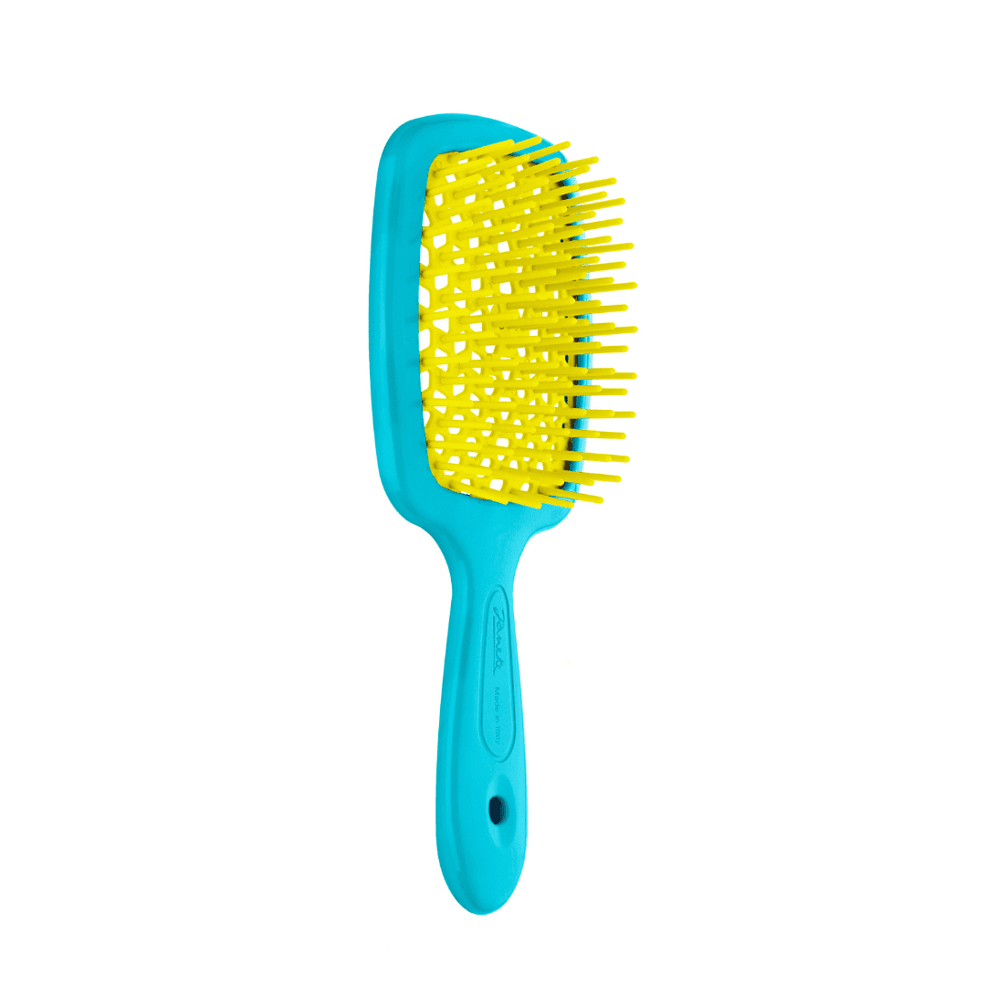 Click here for Janeke Small Superbrush Turquoise With Yellow Pins... prices