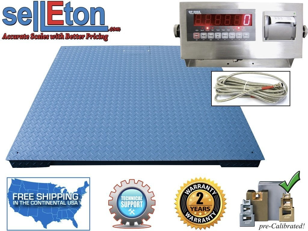 Heavy Duty Industrial Floor scale 6 x 6 / 72 20,000 lbs x 5 lb ...