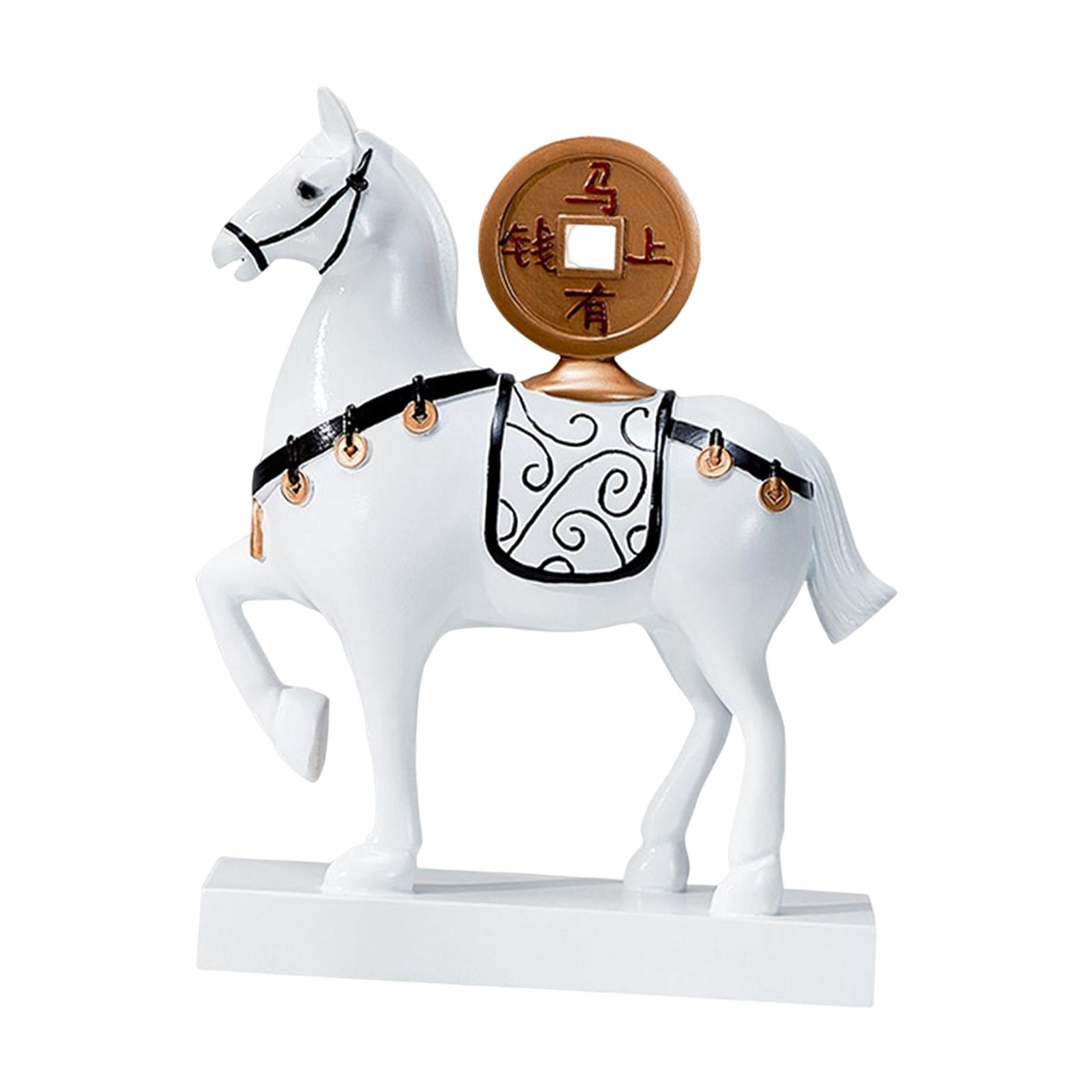 Modern Horse Statue Resin Figurine Ornament Decorative Animal Sculpture ...