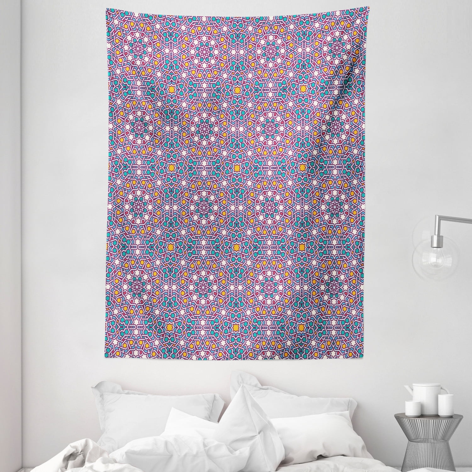 Moroccan Tapestry, Arabic Star Pattern Traditional Oriental Design ...