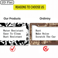 1pc Metal License Plate Frame Featuring Bird and Cat Silhouettes ...