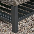 Madisyn Outdoor Wicker Storage Bench With Rack Dark Gray