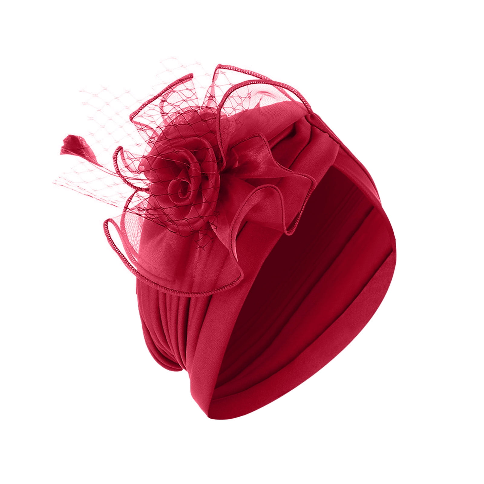 HSMQHJWE Winter Gloves Floral Ruffle Women Cap Hat Mesh Wrap Ball ...