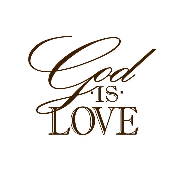 God Is Love Vinyl Decal - Large - Brown - Walmart.com