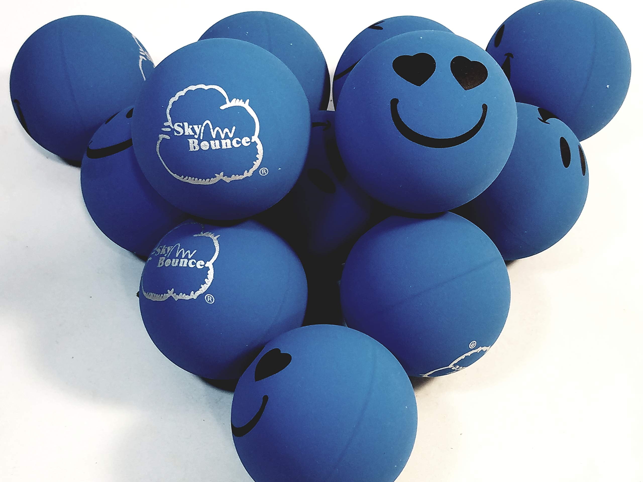 Sky Bounce Blue Emoji Emoticon Multi Faces Handball Set of 12 (1 Dozen ...