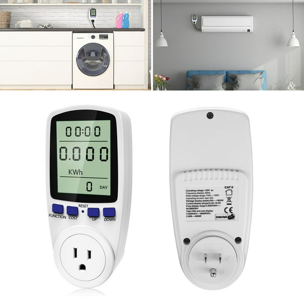 Electricity Usage Monitor LCD Plug in Power Meter, Overload Protection ...