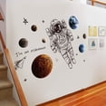 Astronaut Wall Stickers Planet Space DIY Vinyl Removable Large Wall ...