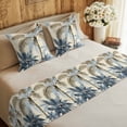 Bed Runner for King Size Bed, Palm Tree Beach 3 Pcs Bedding Runner Set ...