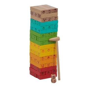 Free Shipping! Giant Wooden Blocks Tower Stacking Game with Dice by Hey ...