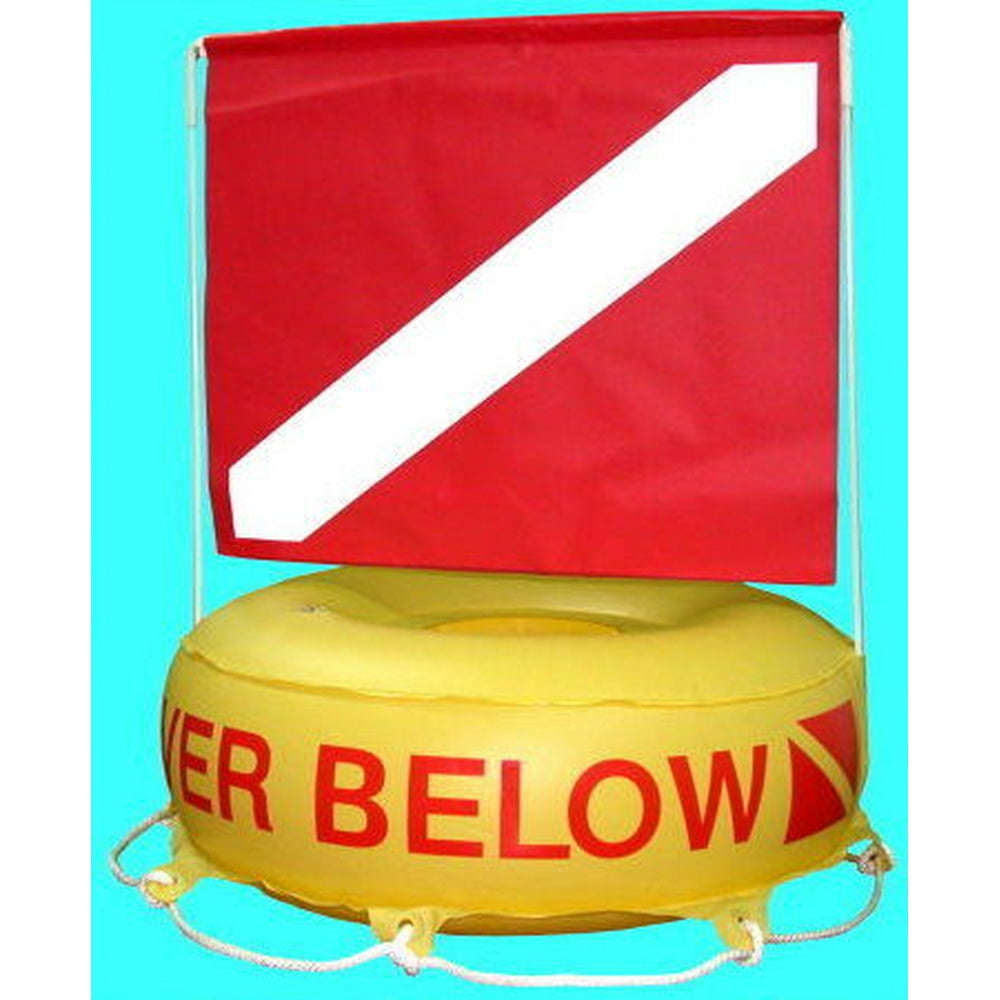 Scuba Diving Deluxe Diver Below Inflatable Float & Flag Bouy - Walmart ...