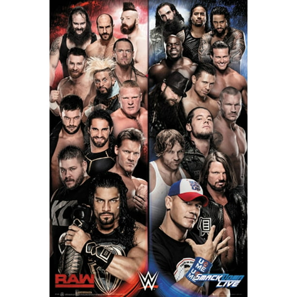 WWE - Wrestling Poster / Print (WWE Raw Vs. Smackdown) (Size: 24" x 36 ...