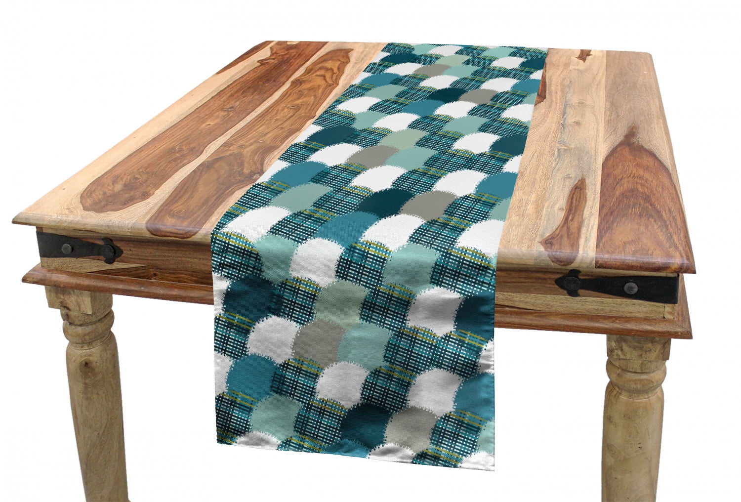 Abstract Table Runner, Circular Pattern with Weave Lines Round ...