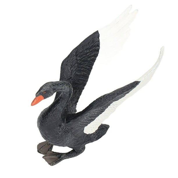 Black Swan Figurine, Premium PVC Lifelike Appearance Black Swan Model ...