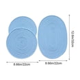 3pcs Round Woven Cotton Rope Placemats, Heat Resistant Durable Table ...