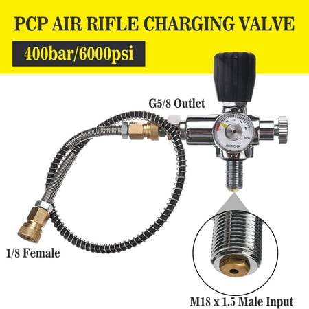 6000psi PCP Air Rifle Charging Valve 1/8 Famale to M18x1.5 Male Input ...