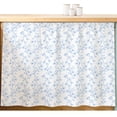 Blue Spring Floral Small Cabinet Curtains 10"W x 11"L, Elegant ...