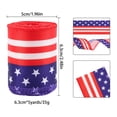 Independence Day Wired Patriotic Ribbon, 5 Yards Red White Blue Ribbon ...