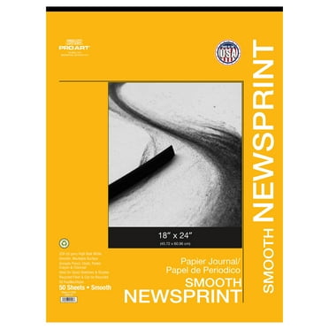 Strathmore Newsprint Paper Pad, 300 Series, Rough, 18" x 24", 60-Sheets ...