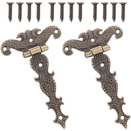 Set of 2 Zinc Alloy Decorative T-Shaped Cupboard Door Hinges | Walmart ...