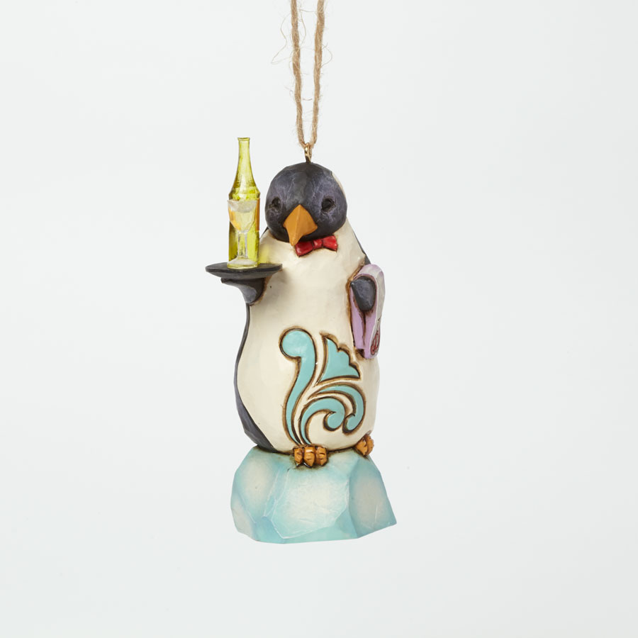 Jim Shore Heartwood Creek Penguin Waiter with Tray Christmas Hanging ...