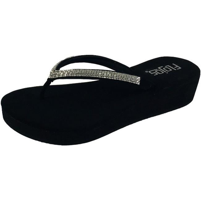 Flojos Ladies Vivian Sandal, Black - Size 6 - Walmart.com